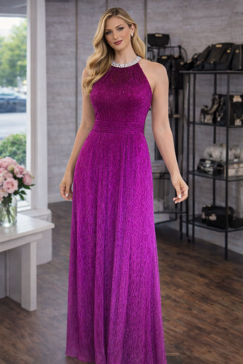 232164 Raspberry Metallic Sheen Formal Dress by FRANK LYMAN DESIGNS ...