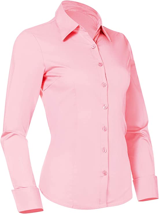 UD2507TM Pink Button down Shirt by Urban Daizy | The CoCo Couture