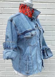 ST02 Coral Denim Jacket Designer | The CoCo Couture